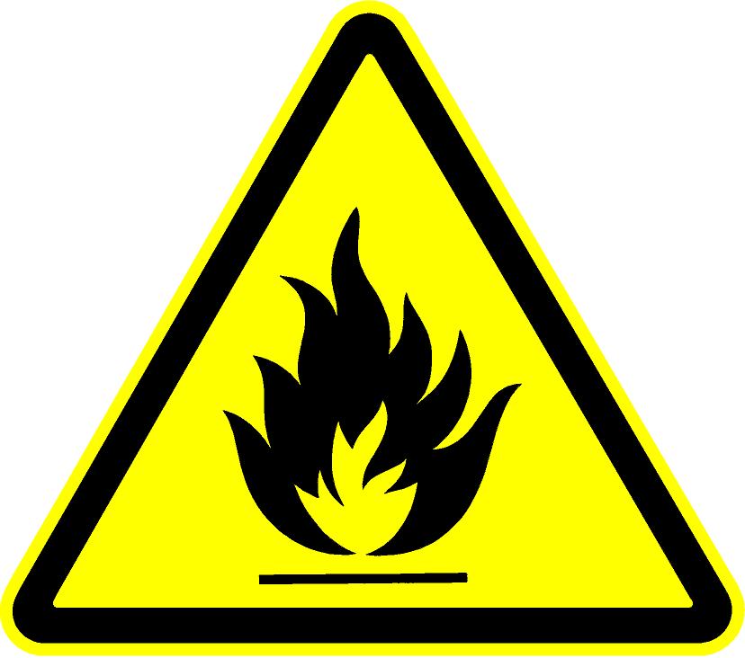 Panneau danger PVC "attention danger de feu" - Rce-Nove