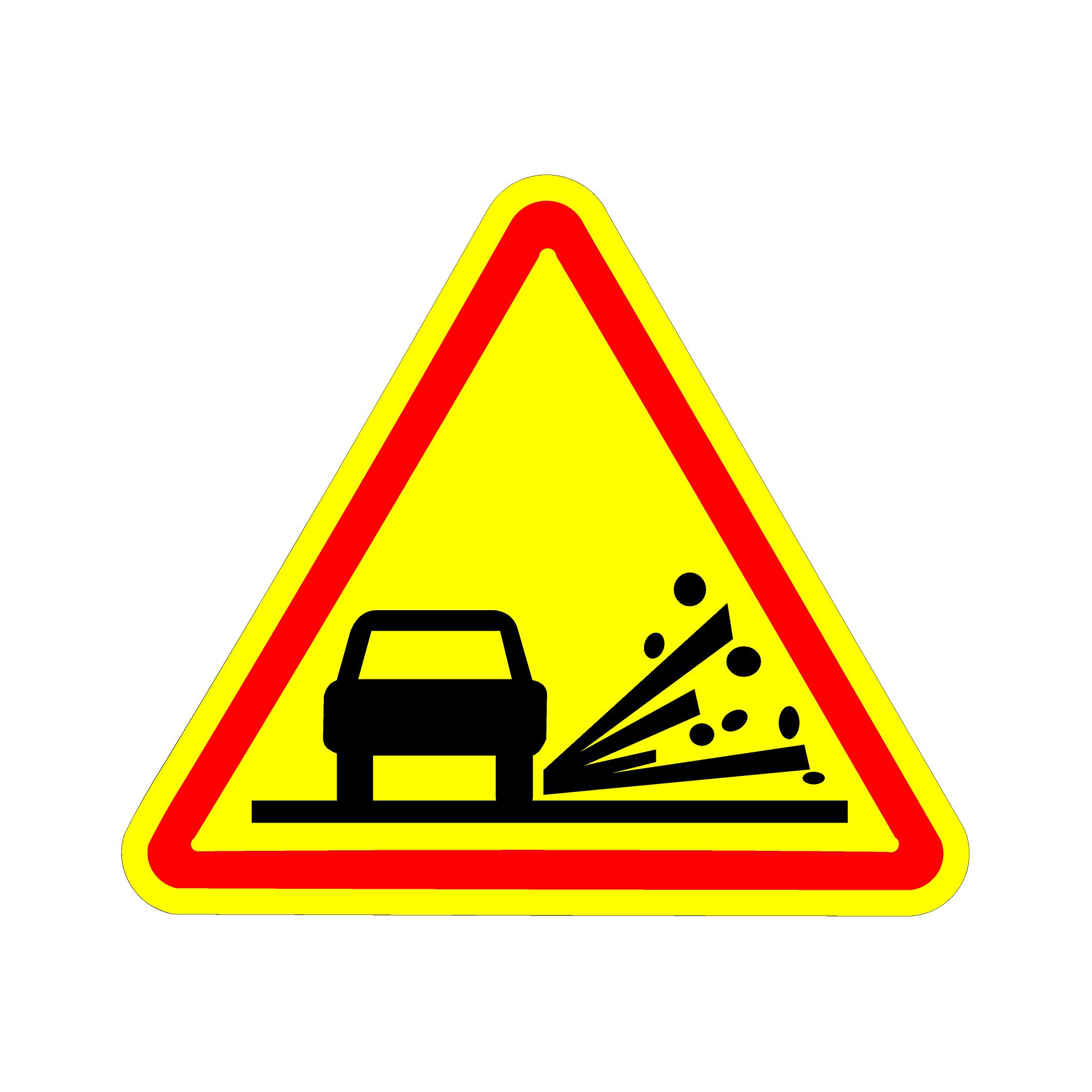 Panneau AK22 "Risque de projection gravillons"